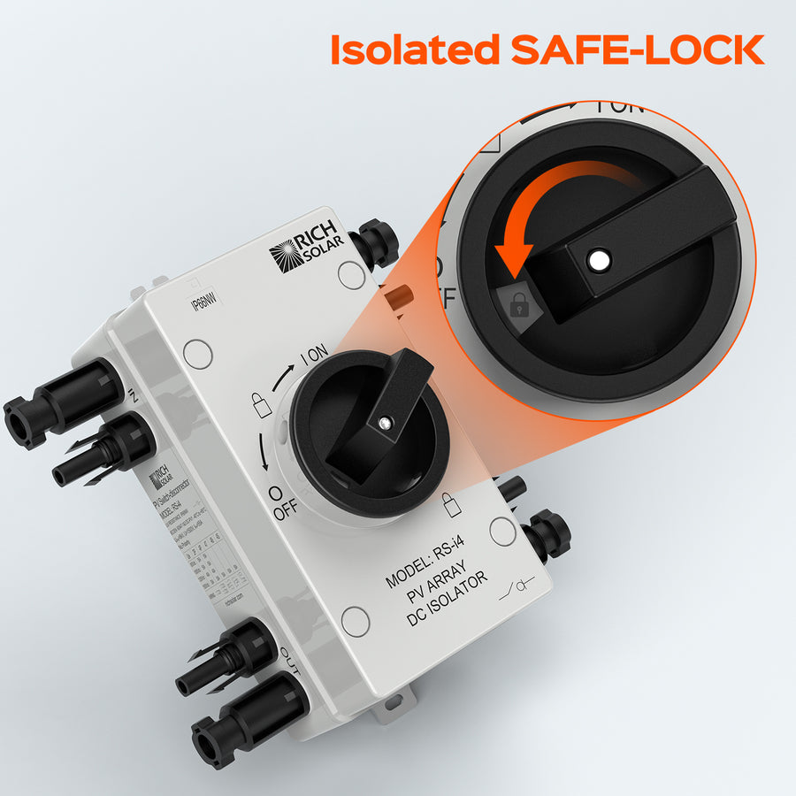 Solar PV DC Quick Disconnect Switch 4 Pole 2 Strings | RICH SOLAR