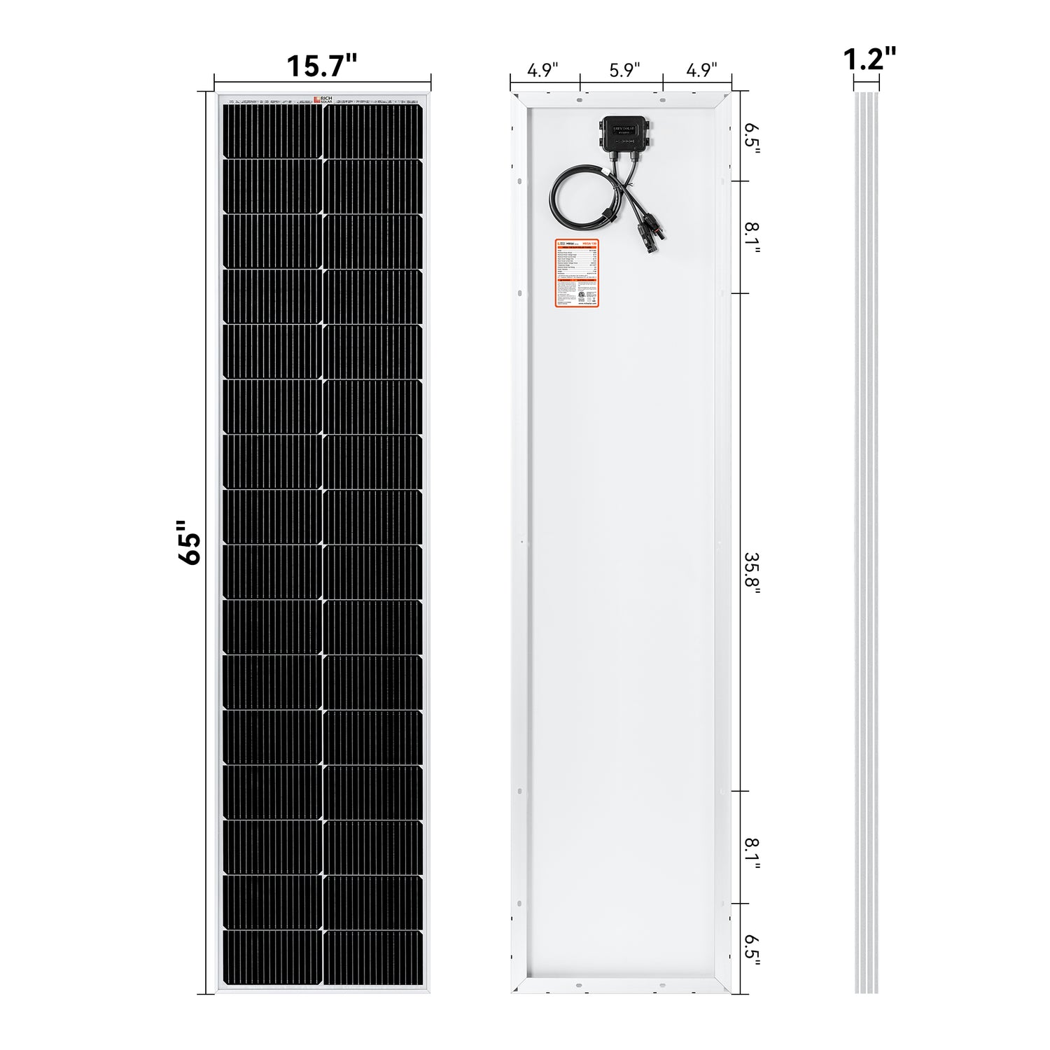 MEGA 130 SLIM Solar Panel | RICH SOLAR