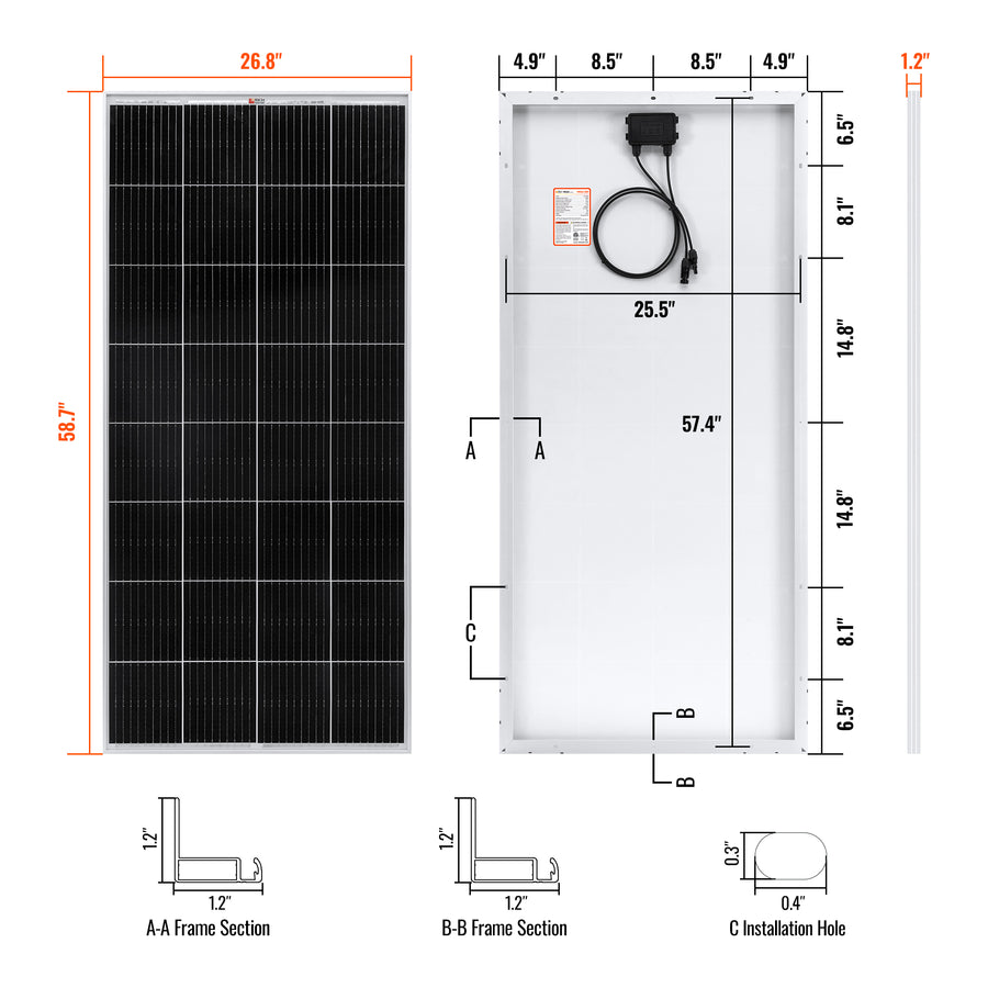 MEGA 200 Solar Panel | RICH SOLAR