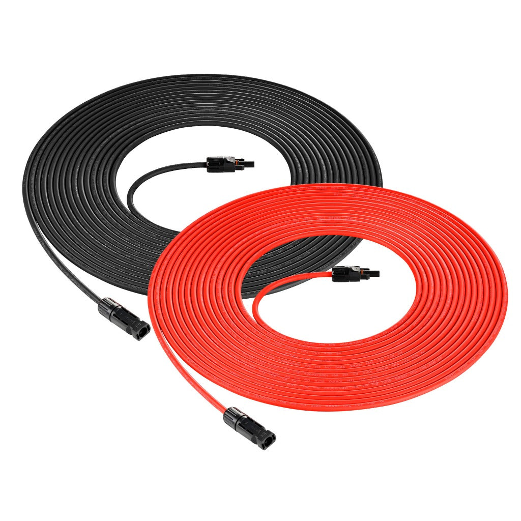 10 Gauge Solar Panel Extension Cable with Male and Female Solar Connec ...